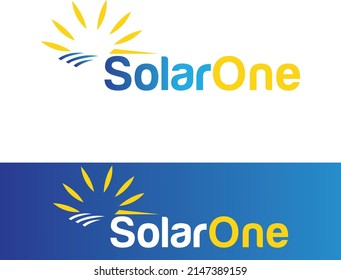 Solar Onesolar Energy Logo Vector Design Stock Vector (Royalty Free ...