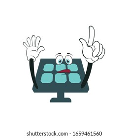 Solar Panel Cartoon Character Design Expression Stock Vector (Royalty ...