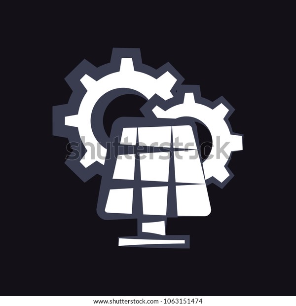 Solar Panel Gear Wheels Stock Vector (Royalty Free) 1063151474 ...