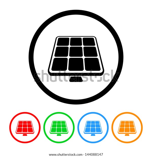 Solar Panel Icon Solar Energy Symbol Stock Vector (Royalty Free) 144088147