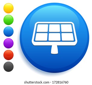 Solar Panel Icon On Round Button 库存矢量图（免版税）172816760 | Shutterstock