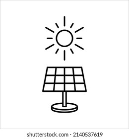 Solar Panel Icon Perfect Black Pictogram Stock Vector (Royalty Free ...