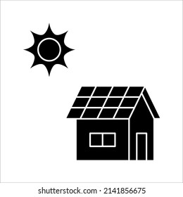 Solar Panel Icon Perfect Black Pictogram Stock Vector (Royalty Free ...
