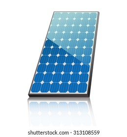 Solar Panel Perspective On White Background 스톡 벡터(로열티 프리) 313108559 ...