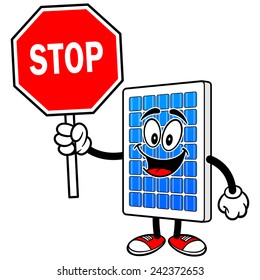 Solar Panel Stop Sign Stock Vector (Royalty Free) 242372653 | Shutterstock