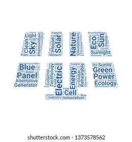 Solar Panel Word Cloud Tag Cloud Stock Vector (Royalty Free) 1373578562 ...