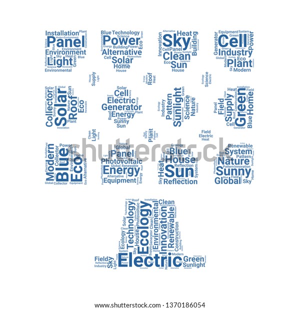 Solar Panel Word Cloud Tag Cloud Stock Vector (Royalty Free) 1370186054 ...