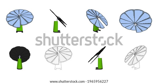 Solar Panels Realistic 3d Vector Illustrations Stock Vector (Royalty ... Solar Panels Realistic 3d Vector Illustrations Stock Vector (Royalty ...