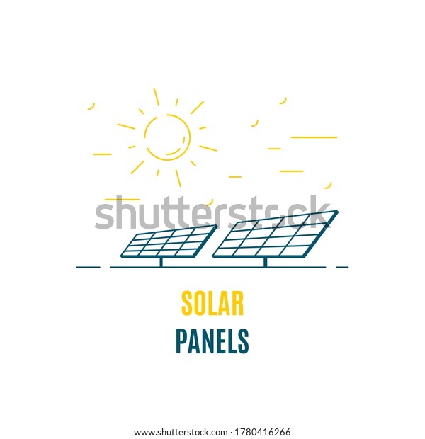 Solar Panels Sun Logo Icon Design Stock Vector (Royalty Free ...