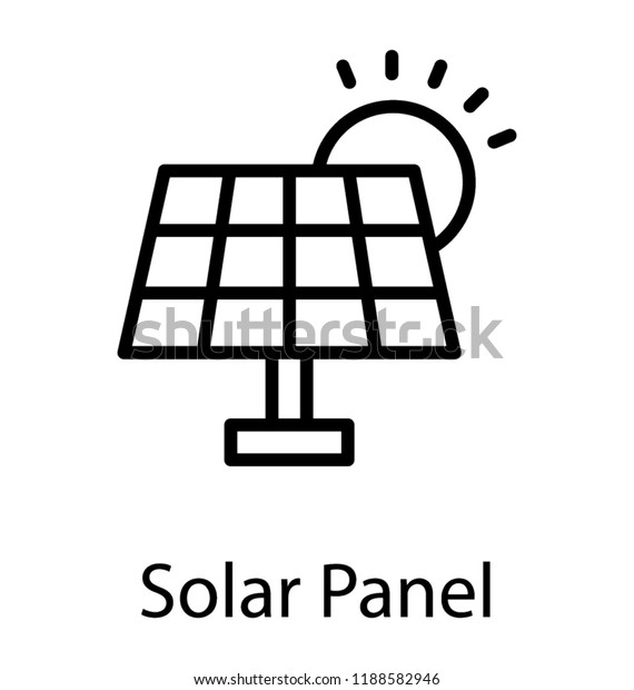 Solar Plates Sun Depicting Solar Panel Stock Vector (Royalty Free ...