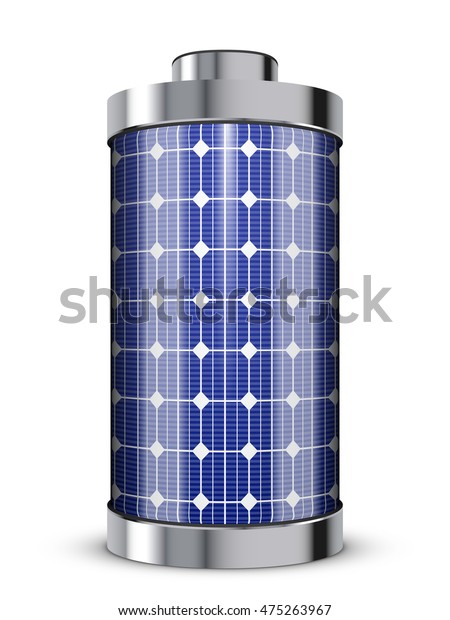 concepto de energía solar - batería del panel solar