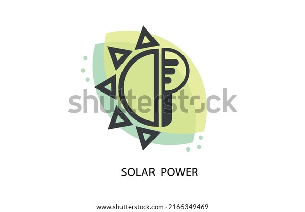 Solar Power Icon Vector Illustration Stock Vector (Royalty Free ...