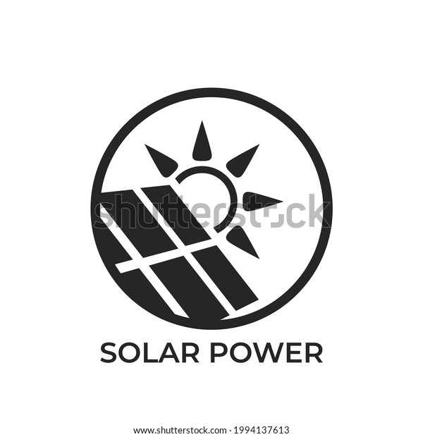 Solar Power Round Logo Eco Friendly Stock Vector (Royalty Free ...