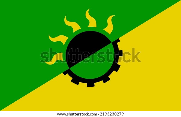 Solar Punk Movement Flag Solarpunk Symbol: เวกเตอร์สต็อก (ปลอดค่า ...