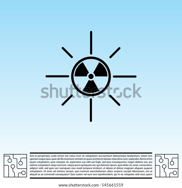 Solar Radiation Icon Blue Sun Rays Stock Vector (Royalty Free ...
