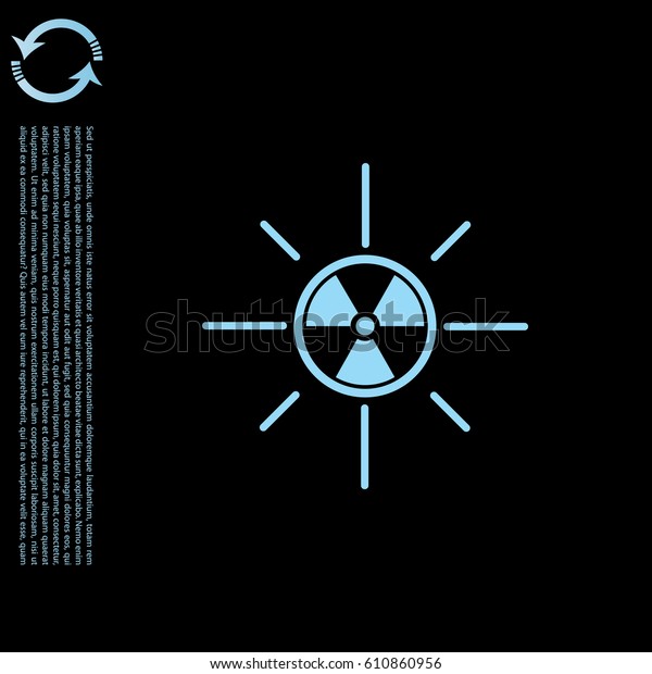 Solar Radiation Icon Blue Sun Rays Stock Vector (Royalty Free ...
