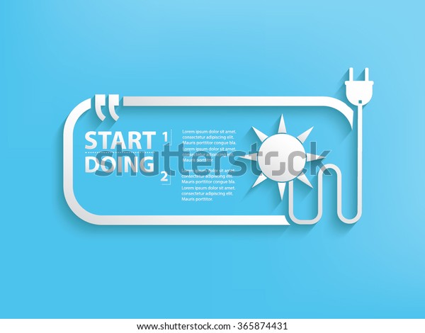 Solar Sun Energy Design Text Boxvector Stock Vector (Royalty Free ...