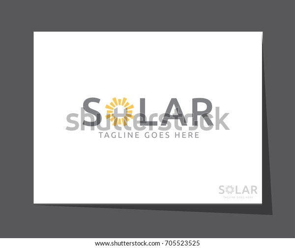Solar Sun Logo Icon Vector Template Stock Vector (Royalty Free ...