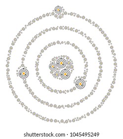 Solar System Composition Organized Figure Solar Stock Vector (Royalty ...