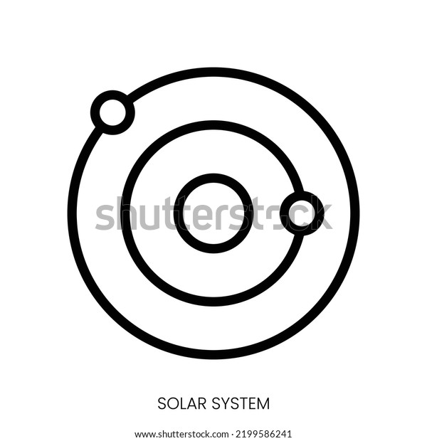Solar System Icon Line Art Style Stock Vector (Royalty Free) 2199586241 ...