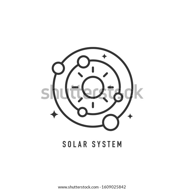 Solar System Icon Line Style Vector Stock Vector (Royalty Free ...