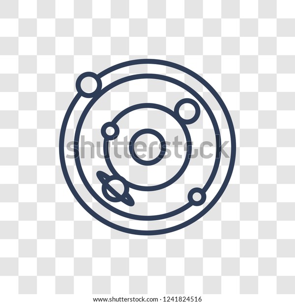 Solar System Icon Trendy Linear Solar Stock Vector (Royalty Free ...