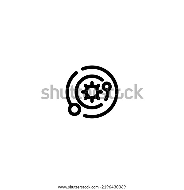 Solar System Incomplete Line Art Icon Stock Vector (Royalty Free ...