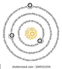 Solar System Mosaic Cog Wheels Vector Stock Vector (Royalty Free ...