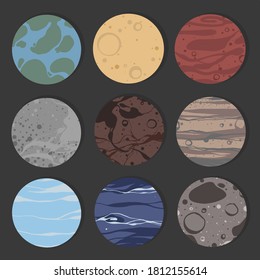 Solar System Planet Colors Solar System Stock Vector (Royalty Free ...