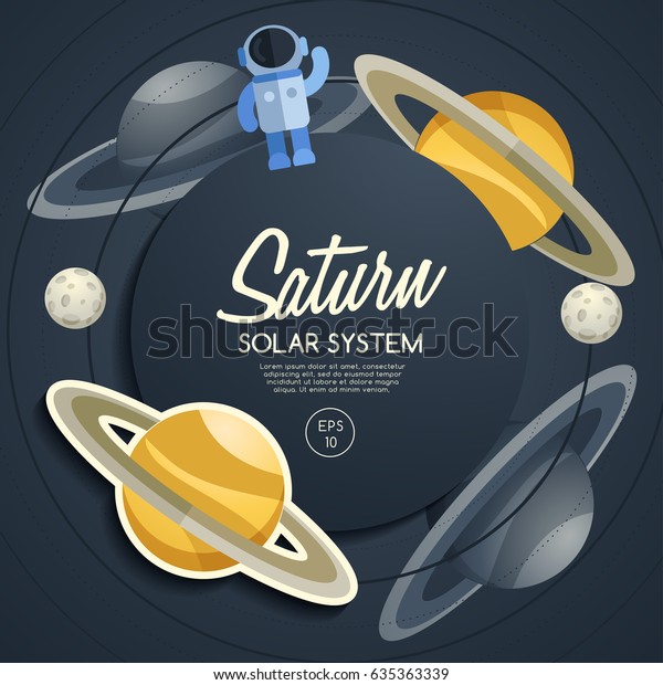 Solar System Planets Vector Illustration: เวกเตอร์สต็อก (ปลอดค่า ...