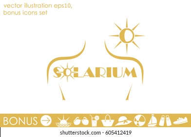 Solarium Logo Icon Vector Illustration Stock Vector (Royalty Free ...