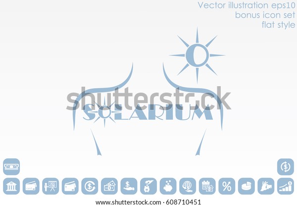 Solarium Logo Icon Vector Illustration Stock Vector (Royalty Free ...