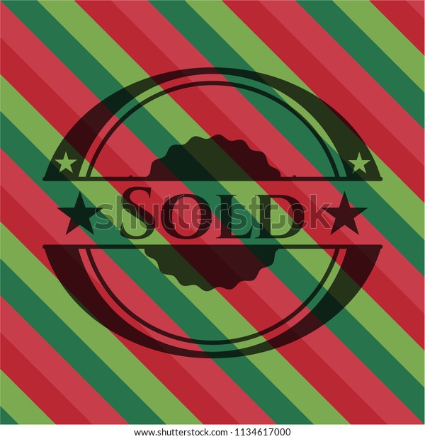 Sold Christmas Emblem Background Stock Vector (Royalty Free) 1134617000 ...