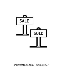 Sold Icon Stock Vector (Royalty Free) 623615297 | Shutterstock