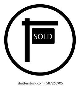 Sold Icon Circle On White Background Stock Vector (Royalty Free) 587268905