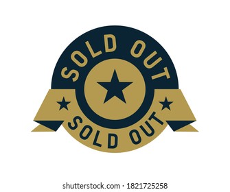Sold Out Badge Vector Illustration On Stock Vector (Royalty Free ...