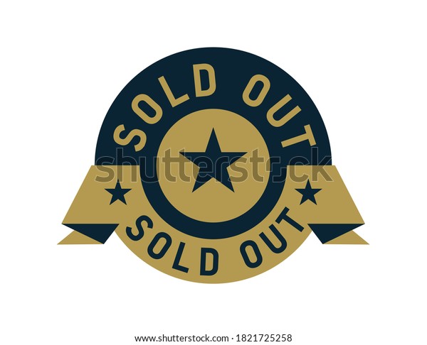 Sold Out Badge Vector Illustration On Stock Vector (Royalty Free ...