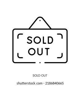 Sold Out Icon Linear Style Sign Stock Vector (Royalty Free) 2186840665 ...