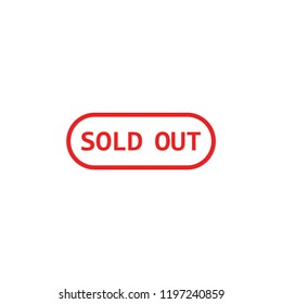 Sold Out Icon Vector Illustration Stock Vector (Royalty Free ...