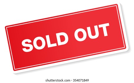 Sold Out Label Banner Stock Vector (Royalty Free) 354071849 | Shutterstock