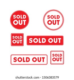 Sold Out Label Logo Icon Stock Vector (Royalty Free) 1506383579 ...