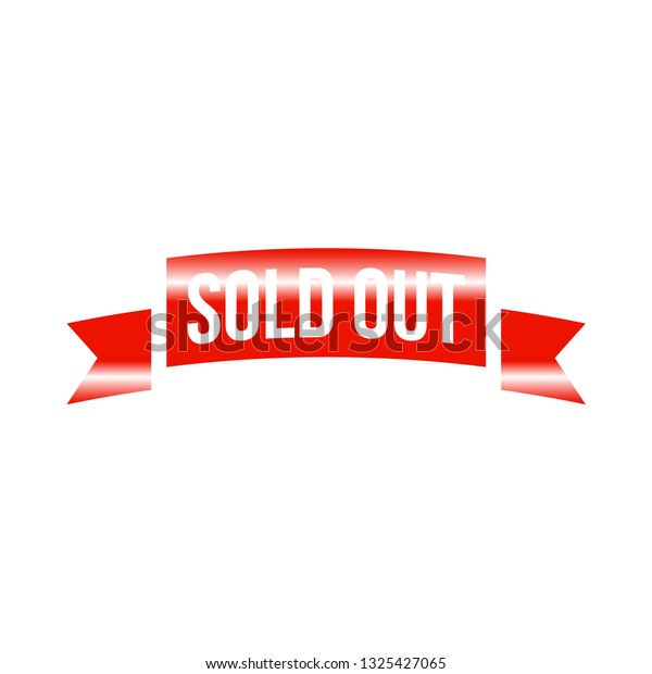Sold Out Ribbon Banner Vector Illustration Stock Vector (Royalty Free ...