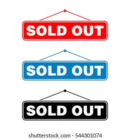 Sold Out Signage Vector Template Illustration Stock Vector (Royalty ...