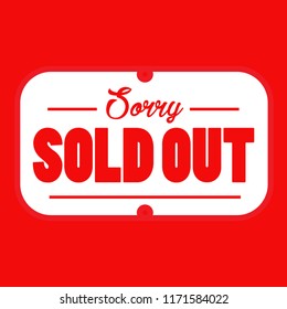 Sold Out Sticker Stock Vector (Royalty Free) 1171584022