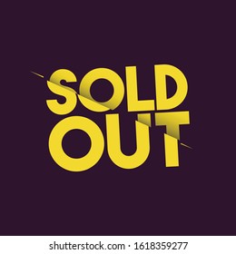 Sold Out Text Design Template Stock Vector (Royalty Free) 1618359277 ...