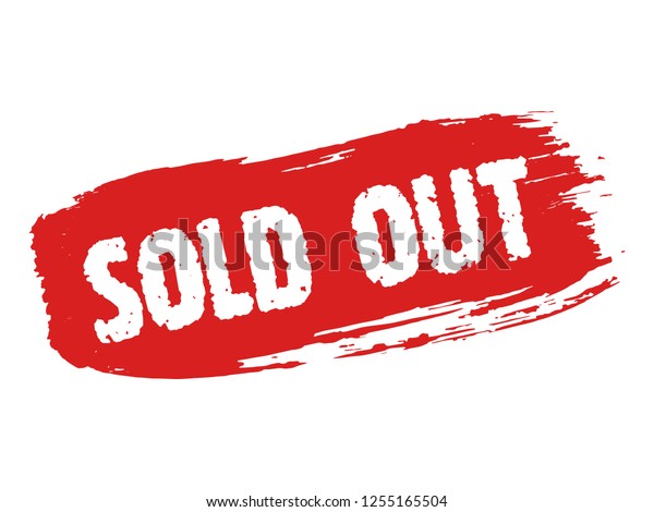 Sold Out Text Rubber Seal Stamp Stock Vector (Royalty Free) 1255165504