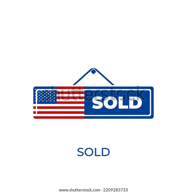 Sold Sign Vector Hanging Plaque American Stock Vector (Royalty Free ...