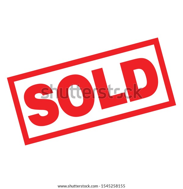 Sold Word Display White Background Stock Vector (Royalty Free ...