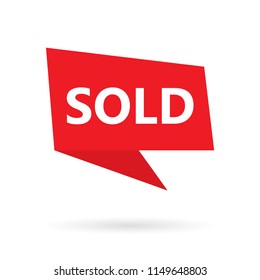 Sold Word On Speach Bubble Vector Stock Vector (Royalty Free ...