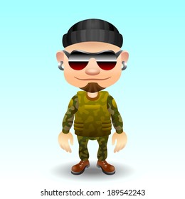 Soldier Character Stock Vector (Royalty Free) 189542243 | Shutterstock